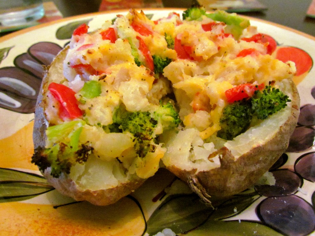 Broccoli Cheddar Stuffed Potato • Foodie Loves Fitness