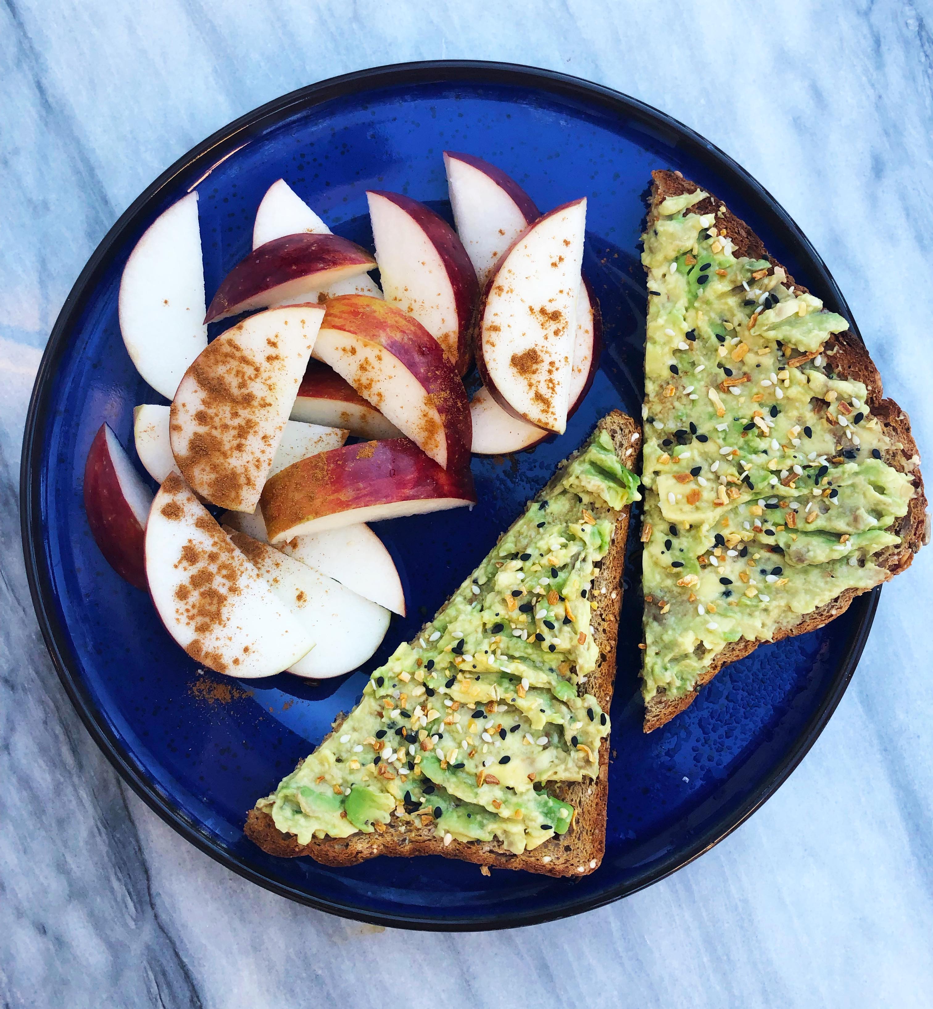 avo toast + apple • Foodie Loves Fitness