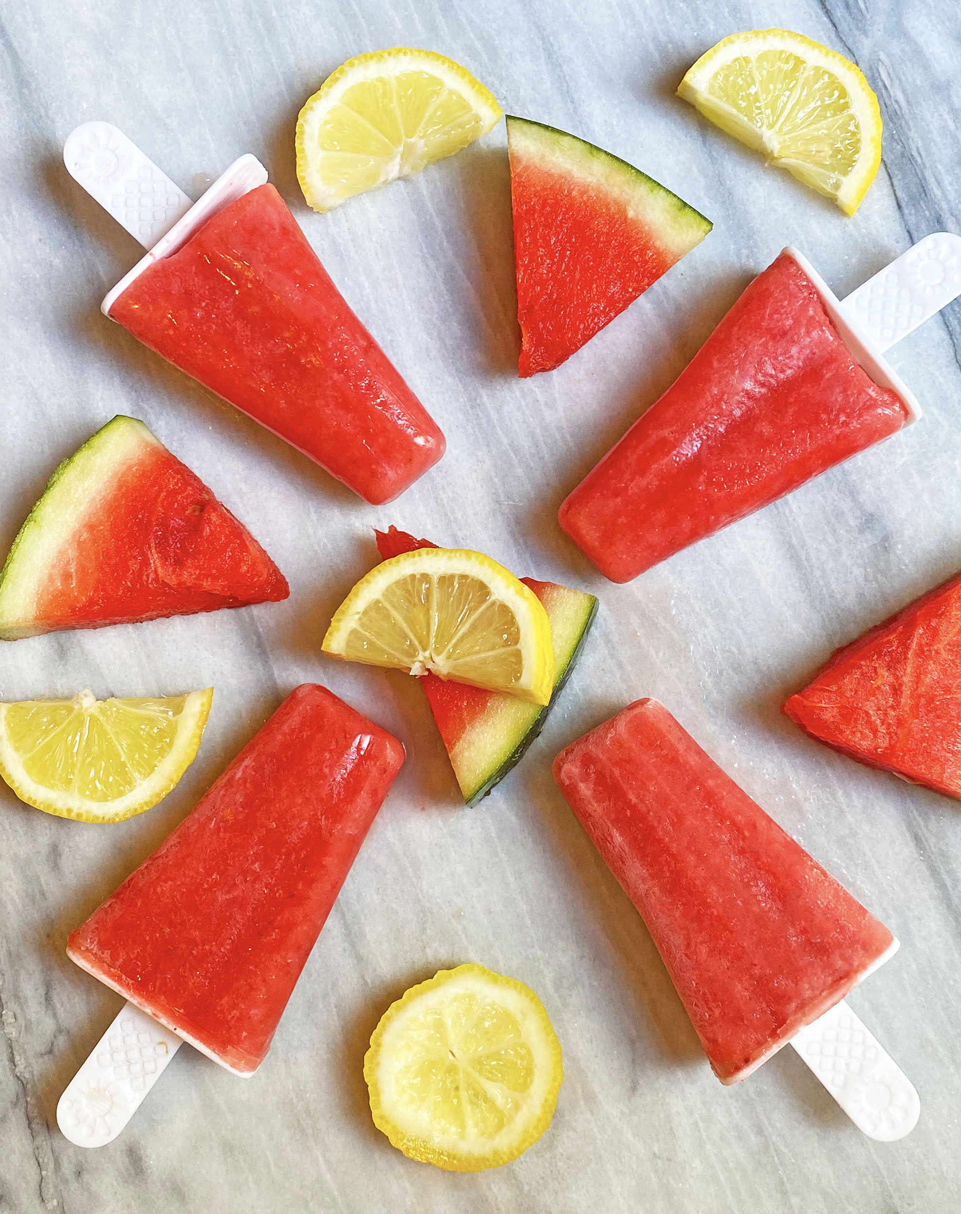 5-Ingredient Strawberry Watermelon Popsicles • Foodie Loves Fitness
