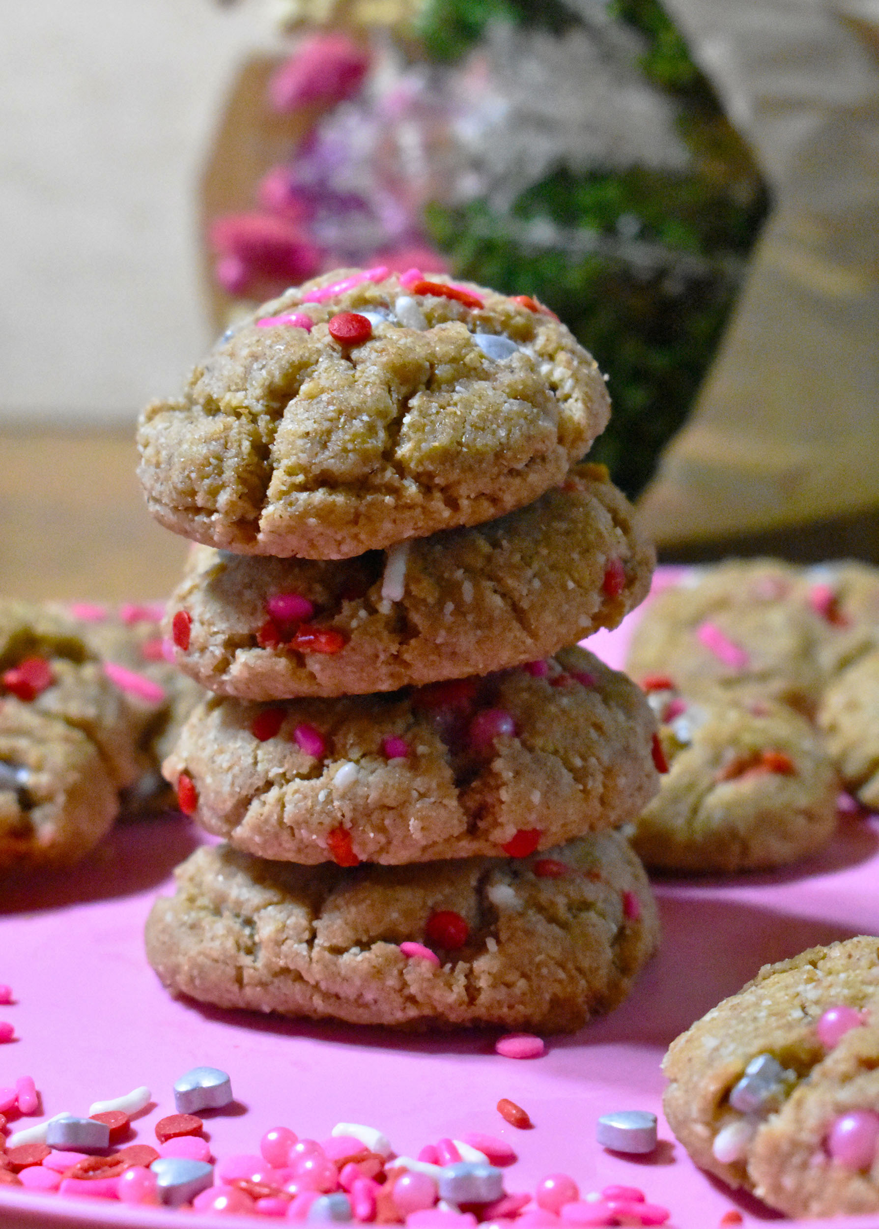 Vegan Almond Butter Sprinkle Cookies • Foodie Loves Fitness
