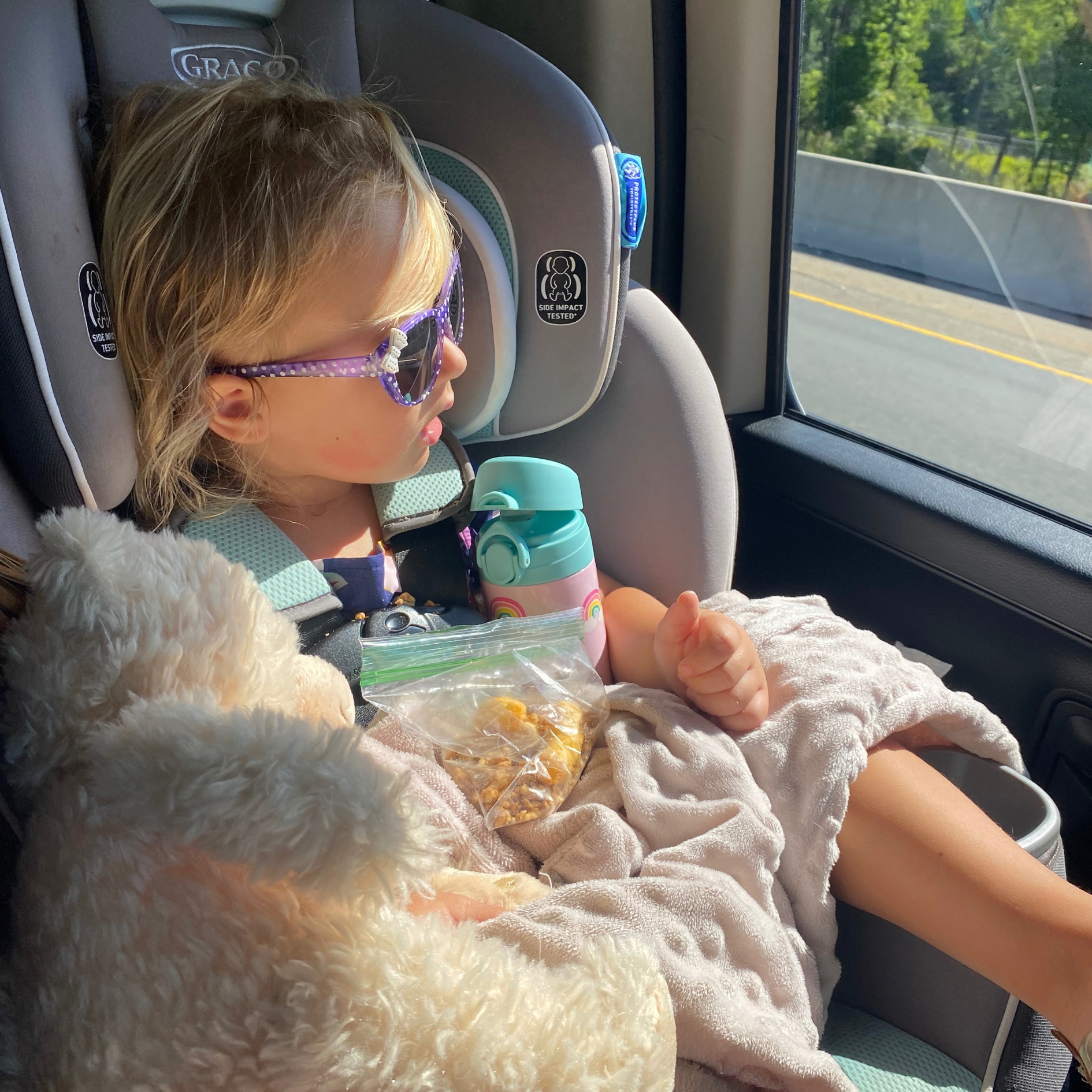 Camryn snacking in the car • Foodie Loves Fitness