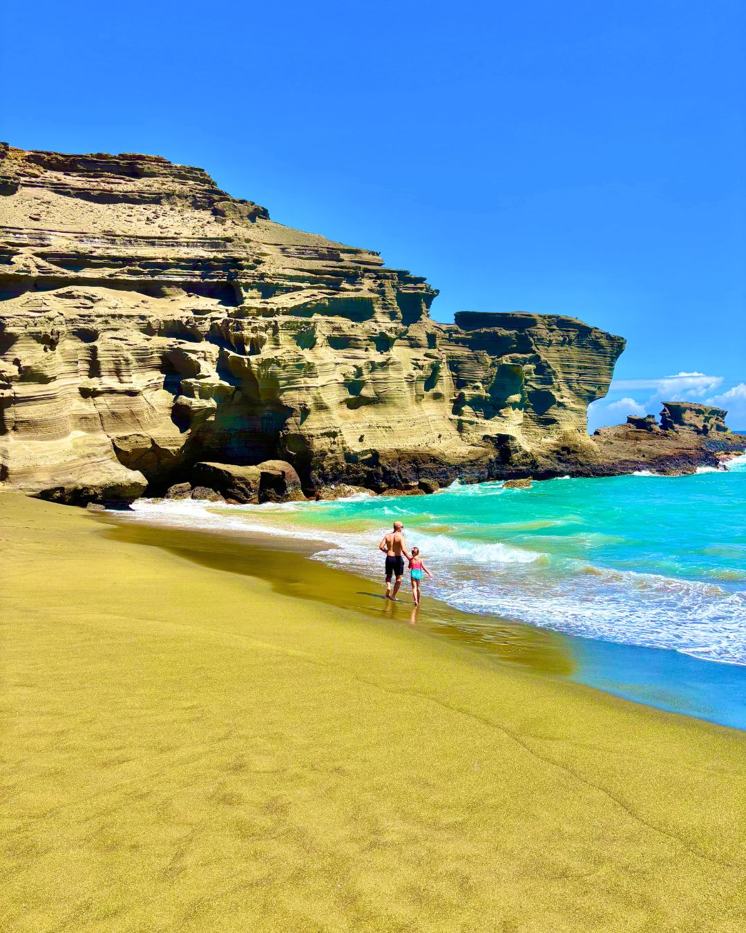 Adam and Cam running on Green Sand Beach • Foodie Loves Fitness